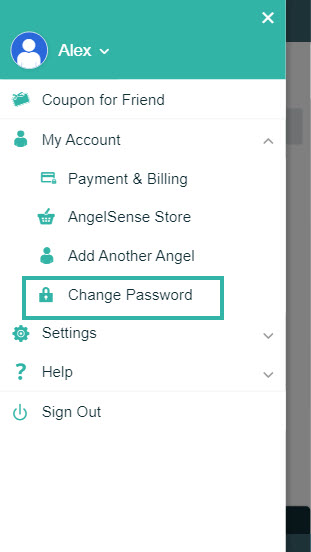 Changing password - AngelSense